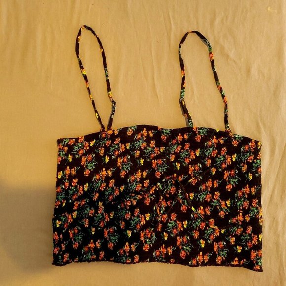 Free People | Tops | Free People Womens Bandeau Tube Top Black Meadow ...